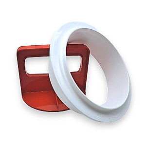 Tupperware Hamburger Press and Freezer Set in Chili Red