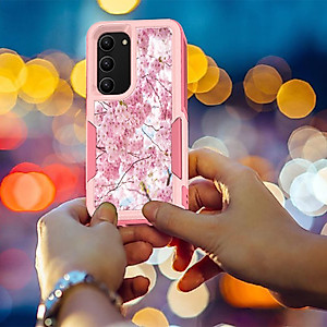 Case for Samsung Galaxy S23 Cherry Blossom Samsung S23 Phone Case and Cover for Galaxy Android S23 5G Cases Flower Sakura S23 Slim Case 6.1'' Heavy Duty Shockproof PC+Soft Silicone Covers