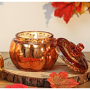 Fall Pumpkin Shaped Candle Fall Pumpkin Spice Candle Farmhouse Thanksgiving Fall Scented Candle 12oz