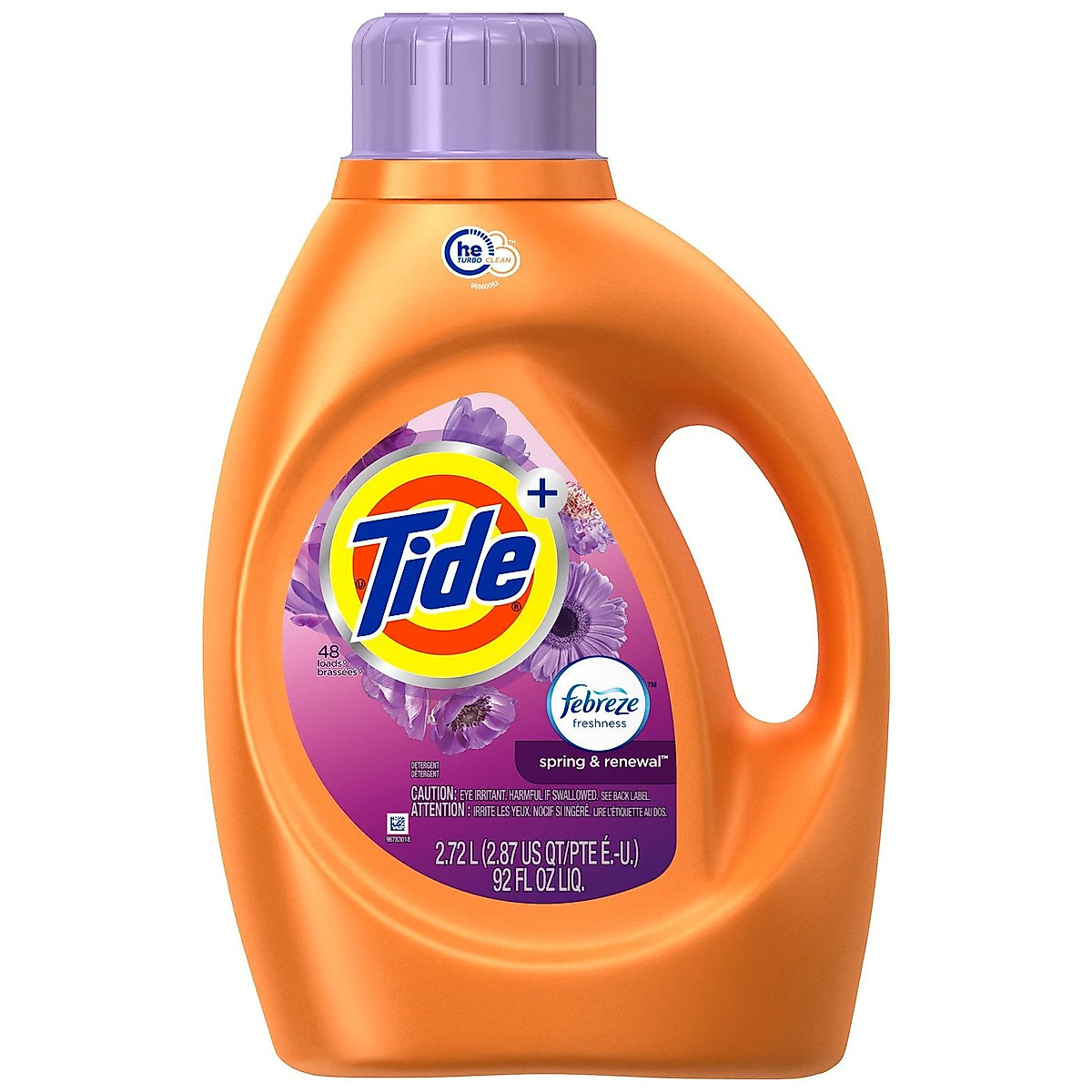 Tide Plus Febreze Freshness High Efficiency Liquid Laundry Detergent, Spring & Renewal - 92 oz
