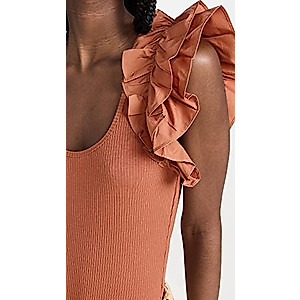 Ulla Johnson Women's Koa Top, Auburn, Orange, M