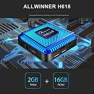 Android 12 TV Box Android Box H618 Chip Quad-core CPU with 2GB RAM 16GB ROM Supports 3D 4K6K H.265 Dual-WiFi 2.4G/5.0GHz Ethernet100M Bluetooth4.0 USB2.0 Mini Smart TV Box T95MAX Android Boxes