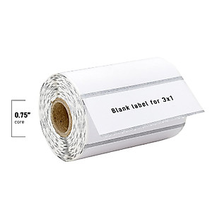 HOUSELABELS 3" x 1" Multipurpose Labels on 0.75" Core Compatible with Zebra and Rollo Printers, 1 Roll / 550 Labels per Roll
