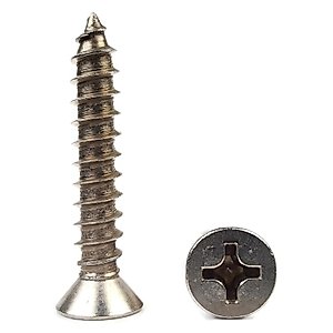 Phillips Flat Head Sheet Metal Screws 18-8 Stainless Steel - #8 x 1-1/2" Qty-250