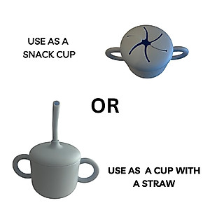 Generic SILCONE TODDLER PLATE/CUP/SNACK CUP (BLUE)