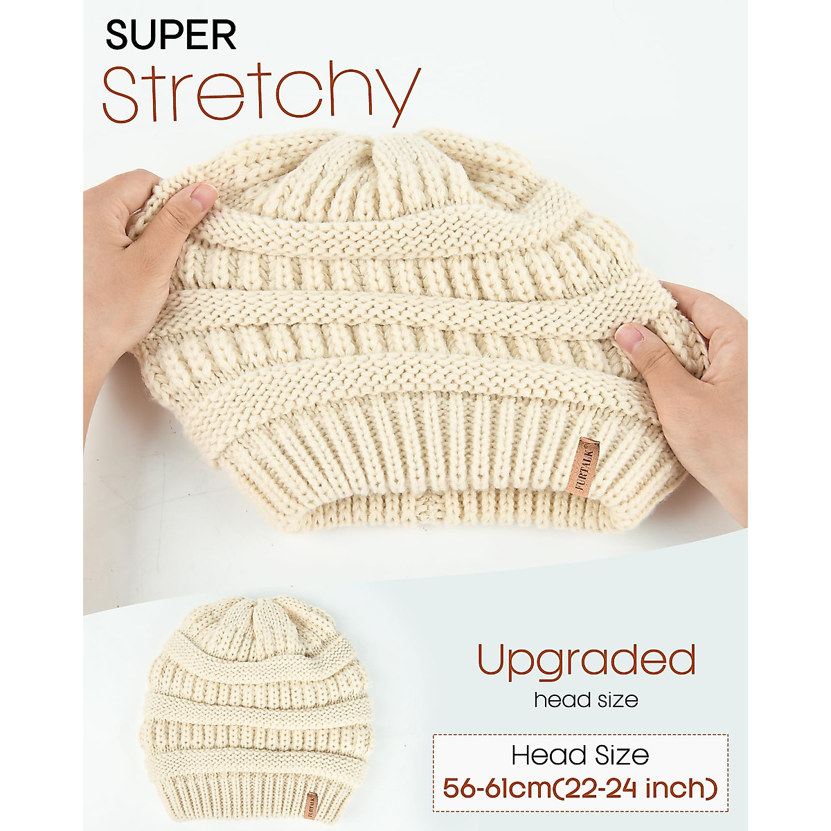 FURTALK Womens Winter Slouchy Beanie Hat Knit Warm Winter Hats for Women Soft Stretch Ski Cap Ladies Beanies