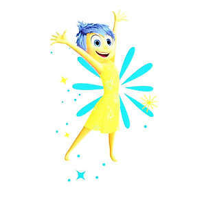 6 Inch Joy Inside Out Movie Removable Peel Self Stick Adhesive Vinyl Decorative Wall Decal Sticker Art Kids Room Home Decor Boy Children Nursery Baby 6x4 Inch Tall