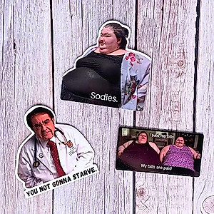 3 PC Funny Dr Now Magnets | Dr. Nowzaradan Magnet Fridge You Not Gonna Starve Why You Eat So Much Lost Pounds Merchandise 1000lb Sisters Amy Slaton Set for Fun Kitchen Accessories