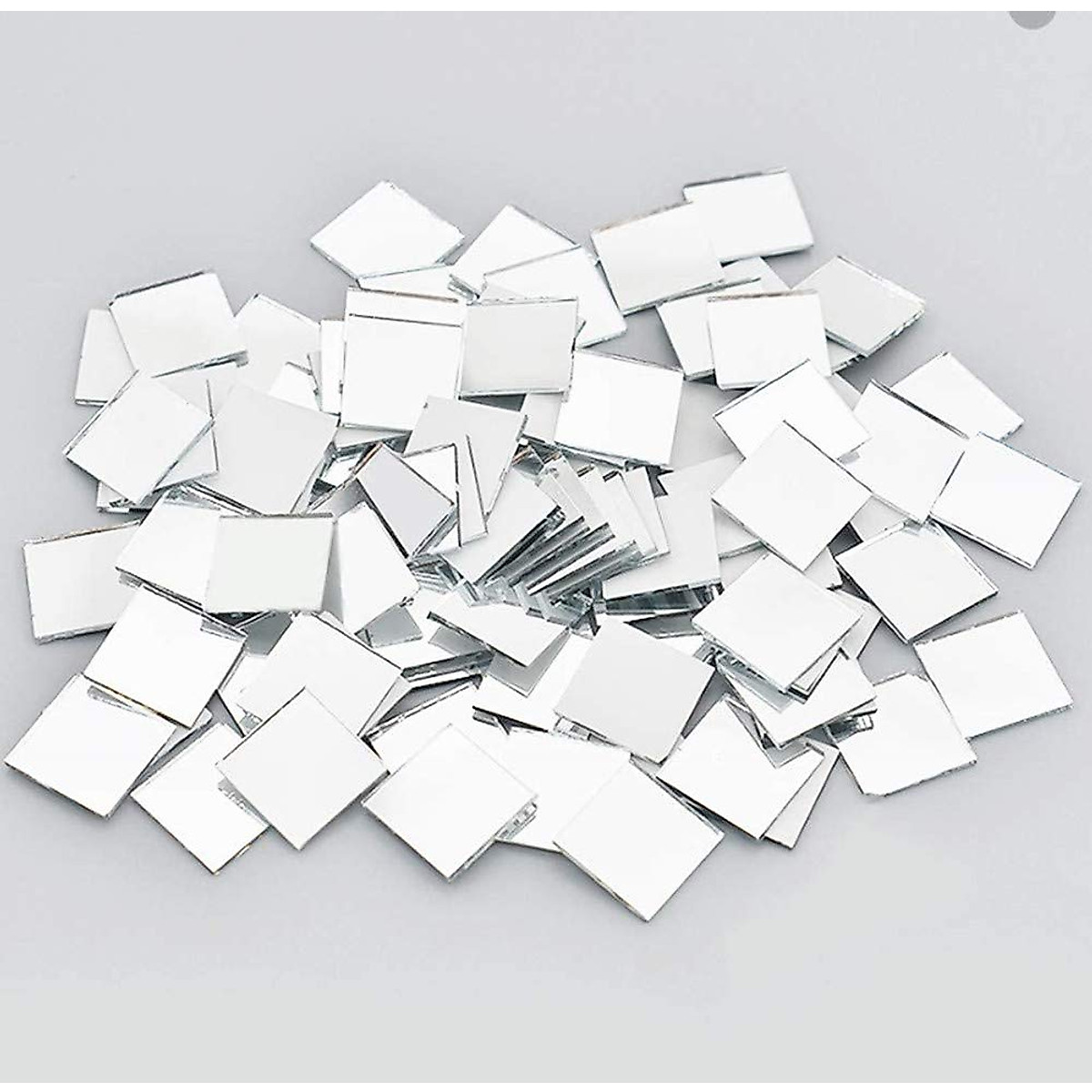 Self Adhesive Real Glass Silver Mirrors Mosaic Tiles Sticker for Craft Square Glass Tiles,2400pcsMirrors 5mm by 5mm