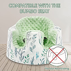 DILIMI Minky Seat Cover, Removable Ultra Soft Comfortable Warm Seat Slipcover for Baby Girl and Boy, Green Leaf