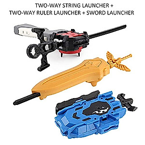 JIMI Bey Battling Top Burst Gyro Toy Set Combat Battling Game 10 Spinning Tops 3 Launchers with Portable Storage Box Gift for Kids Children Boys Ages 6+
