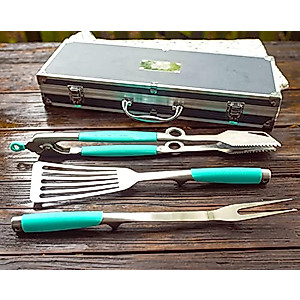 Toadfish Ultimate Grill Tongs, 17-Inch Long Kitchen Tongs, Full Stainless Steel for Cooking, Grilling, BBQ