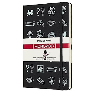 Moleskine Limited Edition Monopoly Notebook, Hard Cover, Large (5" x 8.25") Ruled/Lined, 240 Pages