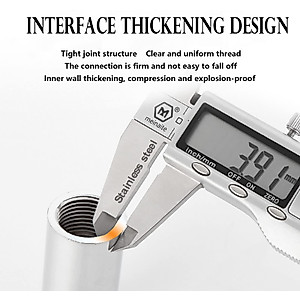 Tworider 15mm Length Shower Arm Extension,Handheld Stainless Steel Shower Head Extension Arm For Bathroom Accessories (Cast Pipe Fitting Coupler,Extended Shower Pipe)