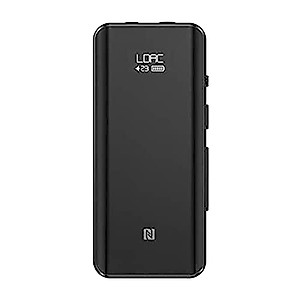 FiiO BTR5 Flagship Portable High-Fidelity Bluetooth Amplifier Bundle with EVA Travel Case, 6000mAh Portable Wireless Accessory (Black), Power Adapter, and USB-C Cable (5 Items)