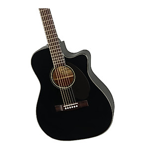 Fender CC-60SCE Concert Cutaway Acoustic Guitar, with 2-Year Warranty, Black