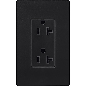 Lutron SCR-20-MN Satin Colors 20-Amp Receptacle, Midnight