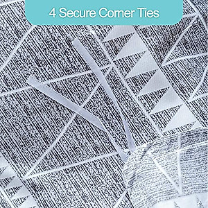 Lekesky Boho Duvet Cover King Size Grey Breathable Comforter Cover King Size 3pc Ultra Soft Brushed Bedding Duvet Cover Set with Zipper Ties (1 Duvet Cover 104x90 inches with 2 Pillow Cases)