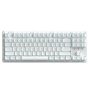 IROK FE87/104 S hot-swappable Gaming Keyboard， backlighting Mechanical Keyboard, Silenced Construction, Type-C Wired Keyboard for Mac Windows White-Red Switch