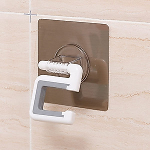 Zerodeko 2pcs Mop Holder House Organization Must Haves Mop Broom Holder Wall Mounted Wall Rack Hooks Broom Organizer Wall Mount Suction Cup Hook Mop Hook Plastic Self-Adhesive