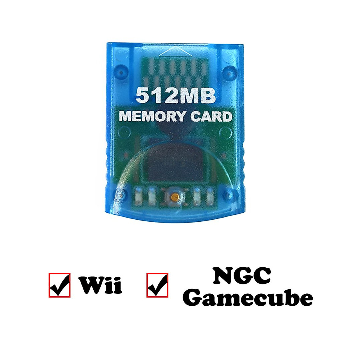 Aoyoho 2 Packs Memory Card 512MB Gaming Memory Card Compatible for Wii and Gamecube NGC GC