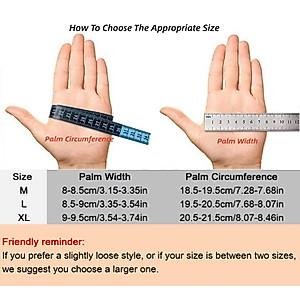 EXCEREY Star Cycling Gloves Mountain Bike Gloves for Outdoor Sports, Driving, Climbing for Men & Women (Red, M)