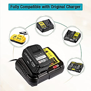 ORHFS 6.0Ah 20V Max Battery Replacement Compatible with Dewalt 20V Max XR DCB205 DCB204 DCB206 DCB205-2 DCB200-2 DCB180 DCD985B DCB200 DCD/DCF/DCG Series 2 Packs