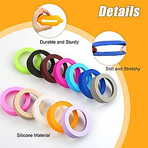 12 PCS 70mm Bottom Protective Silicone Sleeve Cup Mat Heat-Resistant Water Bottle Holder Mat Non-Slip Cup Mug Coaster for Insulation Tumbler Protector Bar Coasters - Multicolor