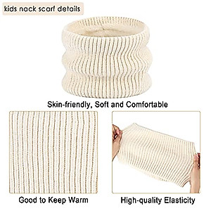 Toddler Boys Girls Winter Warm Knit Beanie Hat Touchscreen Gloves Neck Scarf with Fleece Cap for 3 4 5 6 7 Year Kid Gifts