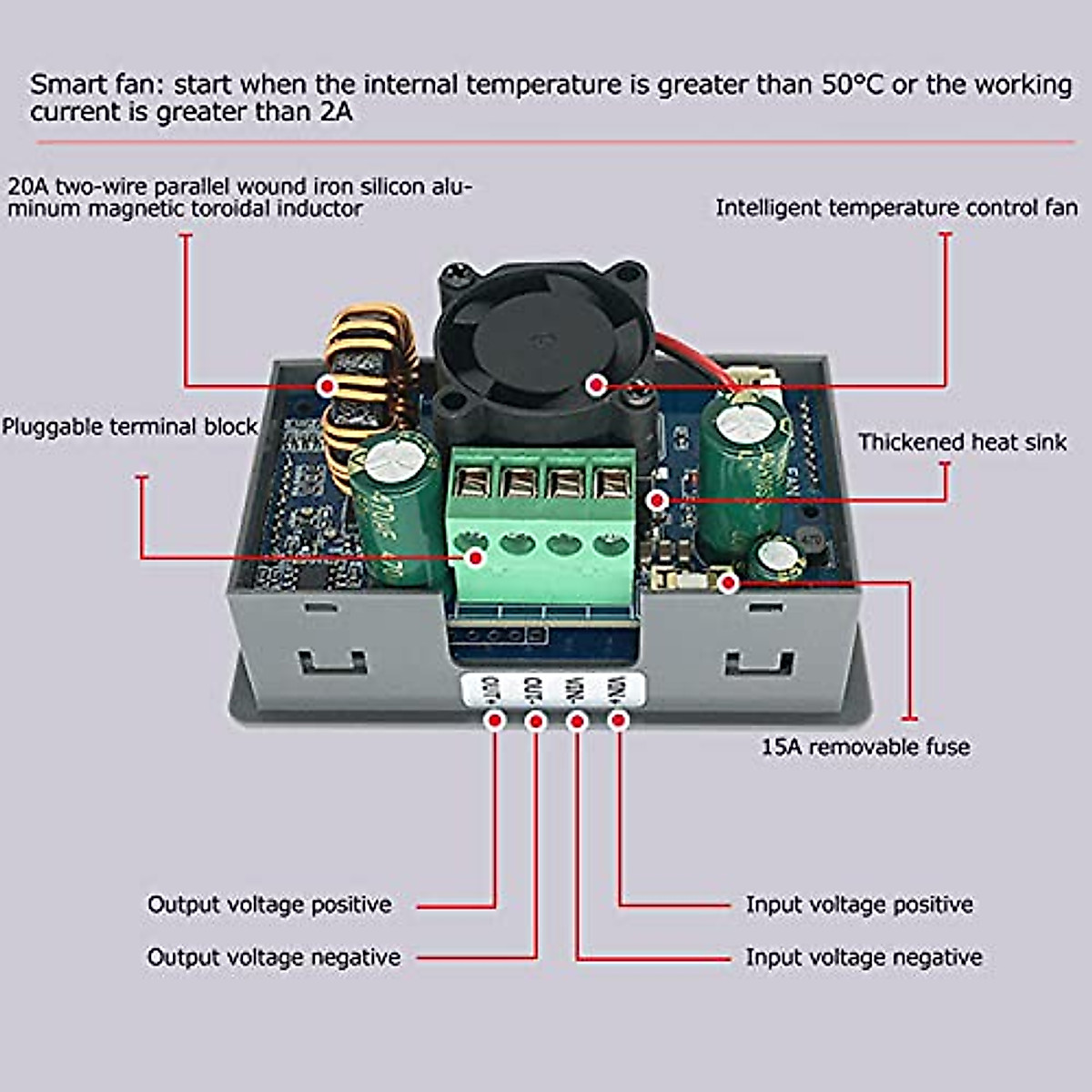 DC Power Supply Variable 50V 8A Adjustable Switching Regulated Power Supply with LED Display
