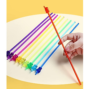 Richardy 10Pcs Mini Hand Pointer Stick for Classroom Presentation Finger Kids Learning Toys Teaching Aids Teacher (EC090-3)