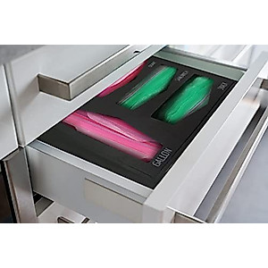 Ziplock Bag Storage Organizer (Black)