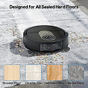 BSRTOP Vacuum Mop Replacement Pads Kit: 10pcs Replacement Parts Side Brushes Filters & Cleaning Mop Pads for Shark RV2001WD AV2001WD Robot