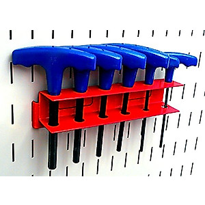 Wall Control KT-400-WRK R Slotted Tool Board Workstation Accessory Kit for Wall Control Pegboard Only, Red