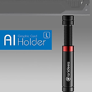 anidees Graphics Card Brace GPU Support Bracket, Full Aluminum Holder Provides Strong Support and Stand for Universal VGA Card, Support from 2.44 to 3.94 inch / 62 to 100mm Length, AI-GP-L