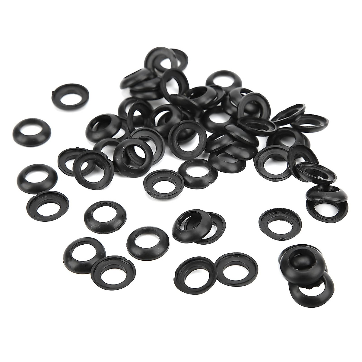 VBESTLIFE 60pcs Fishing Rod Ring,Fishing Rod Building Silicone Elastic Winding Check Ring Trim Ring Adapter for Fishing Rod Building/Repairing(11MM) Other Fishing Tools and