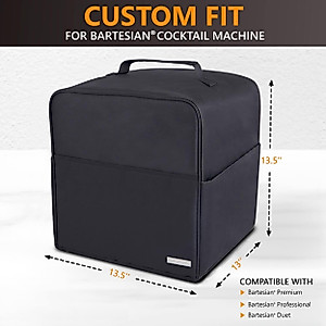 Ksestor Bartesian Dust Cover - Bartesian Cover for Cocktail Machine - Compatible with Premium, Professional, Duet - Black