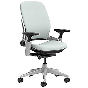 Steelcase Leap Chair with Platinum Base & Hard Floor Caster, Alpine