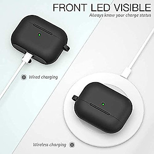 AirPods Pro 1st Generation Case with Cleaner kit Replacement Ear Tips Silicone Protective Charging Headphone Cover with Keychain,Cleaning Pen for Air pods Pro Eartips with Noise Reduction Hole Airpod