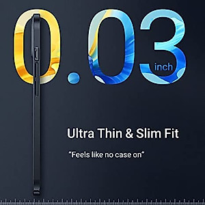 TORRAS Slim Fit for iPhone 13 Mini Case, Ultra-Thin Velvety Touch Secure Grip Case for iPhone 13 Mini Case Scratch-Resistant Slim Hard Plastic iPhone Mini 13 Case Protection Cover,Matte Black