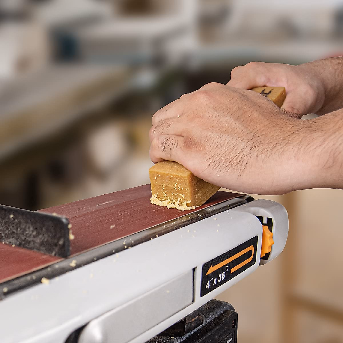 POWERTEC 71002V Abrasive Cleaning Stick for Sanding Belts & Discs | Natural Rubber Eraser - Woodworking Shop Tools for Sanding Perfection