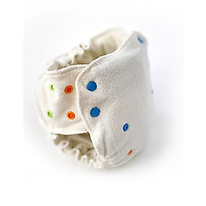 BabyKicks Organic One Size Fitted Diaper, Natural