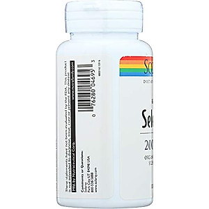 SOLARAY Selenium 200 MCG High Potency, 100 CT