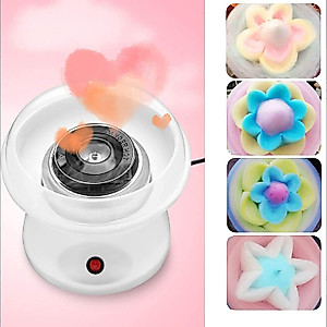 Cotton Candy Machine, Automatic Floss Maker Homemade Quick Heating Machine for Kids Parties, White