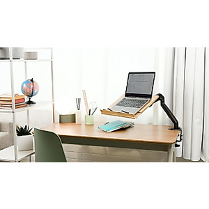 Wisdom Stands Laptop Stand & Book Stand - Highly Adjustable Computer Riser and Book Holder for Desk - for Large & Small Laptops, Books & Tablets - Up to 13 lb - Large Size 15.4 x 11 inch