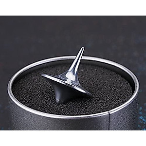 Rienar Accurate Spinning Top, Vintage Totem Zinc Alloy Silver Toy Gift