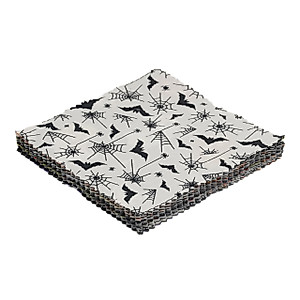 Soimoi Precut 5-inch Halloween Prints Cotton Fabric Bundle Quilting Squares Charm Pack DIY Patchwork Sewing Craft