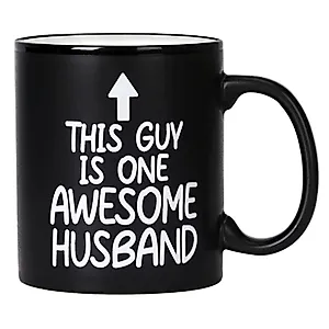 Husband Gift for Men | Funny Husband Coffee Mug Gifts for Husbands | Husband Birthday Gift, Father's Day Present, Anniversary Idea, Christmas Gift | Awesome Husband | Black Mug, 11.5oz Coffee Cup