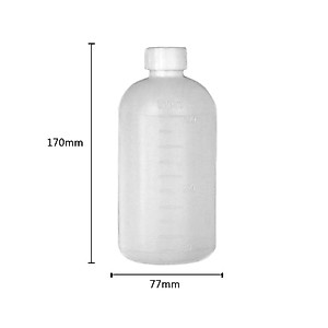 2PCS 500ml/17oz Plastic Small Mouth Graduated Lab Chemical Reagent Bottle Sample Sealing Bottle with Inner Plug Leak-proof Laboratory Reagent Bottle Boston Rounds Liquid Storage Containers Jar Pot