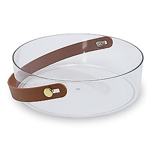 Divided Snack Tray with lid, Serving Tray with Handle, 5 compartments, Mini-scooper included,Storage Container for Nuts, Candy, Veggies and Fruit